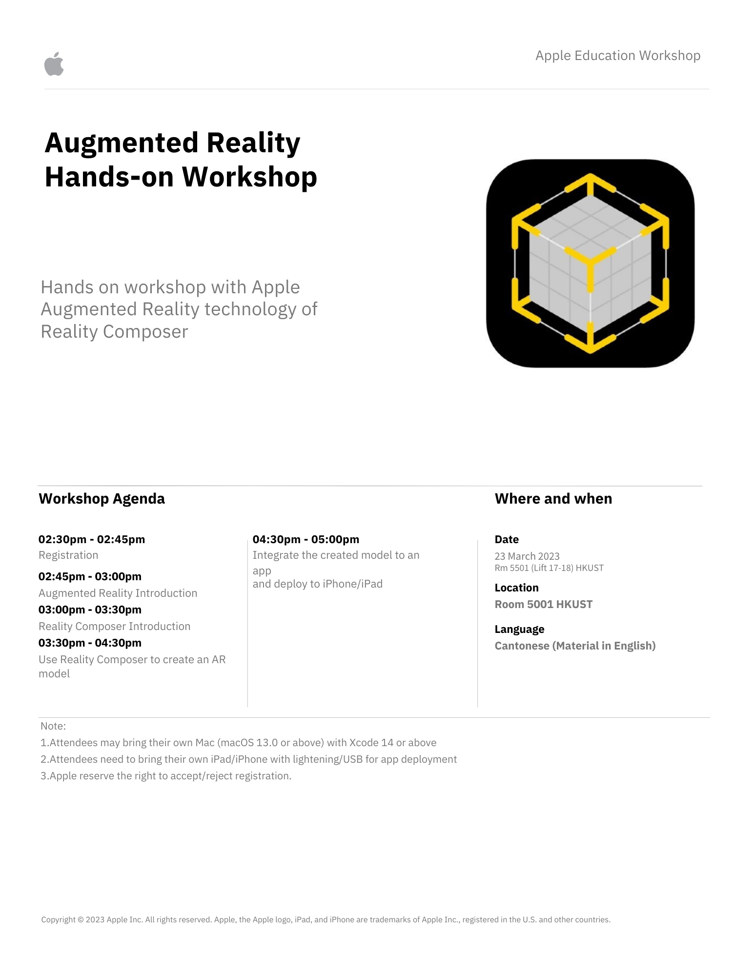 Augmented Reality Hands-on Workshop | Entrepreneurship Center - The Hong Kong University of ...